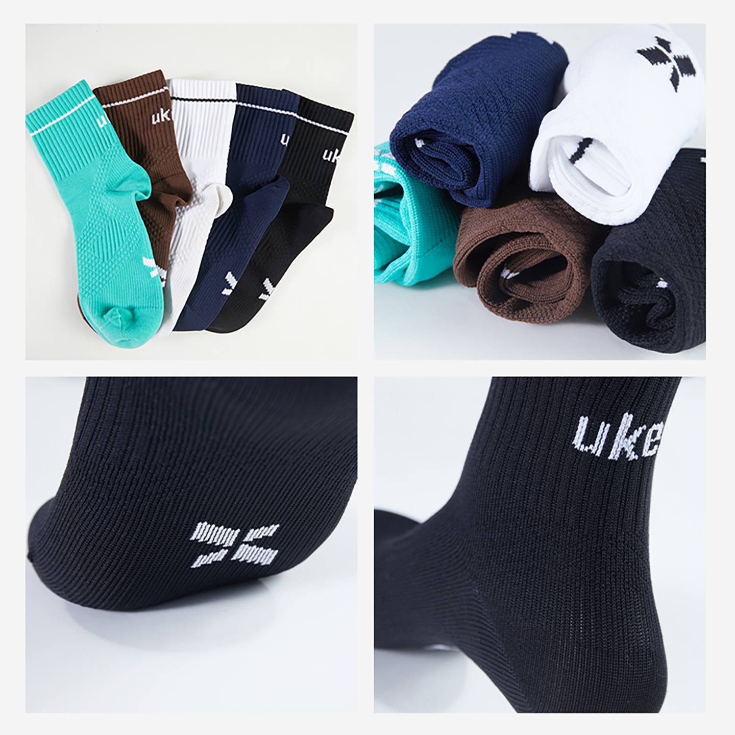 鞋/襪/腿套 - VM.Plus - 嚴選車衣 uke.速乾騎行襪-白