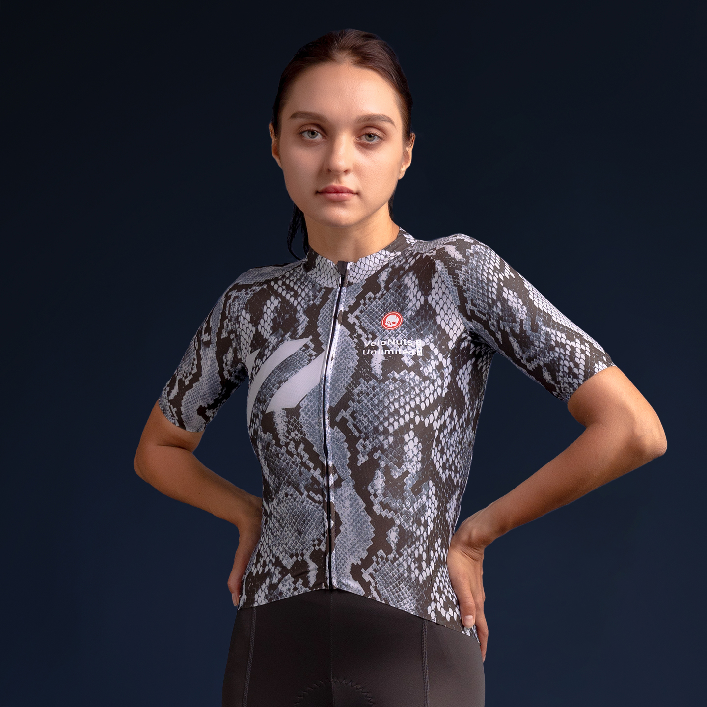 自行車短車衣 - VM.Plus - 嚴選車衣 VNS龍鱗短上衣-白(女)