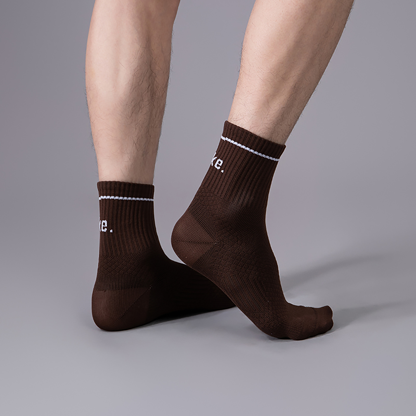 鞋/襪/腿套 - VM.Plus - 嚴選車衣 uke.速乾騎行襪-咖